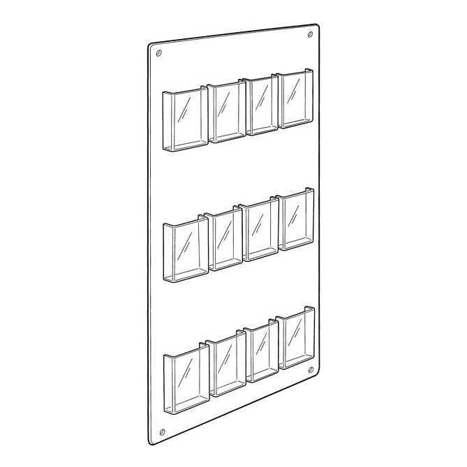 12 POCKET TRI-FOLD WALL RACK, VERTICAL – Braeside Displays
