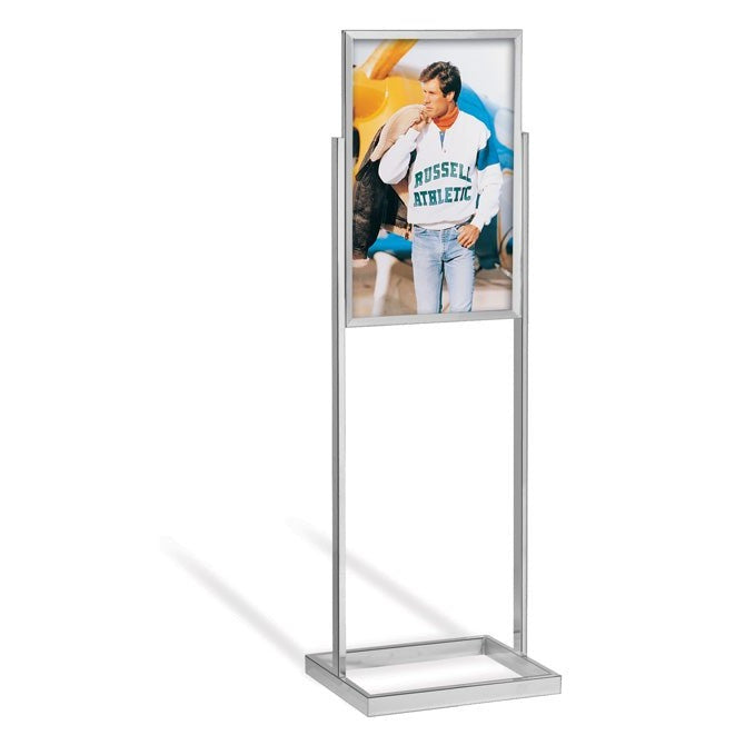 14" x 22" Rectangular Tube Poster Stand, Chrome – Braeside Displays