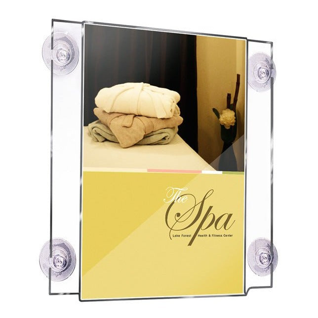 8-1/2" X 11" GLASS MOUNT ACRYLIC SIGN HOLDER – Braeside Displays