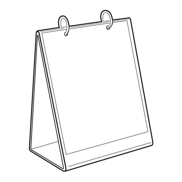 8-1/2" X 11" TABLETOP FLIP CHART A-STYLE – Braeside Displays