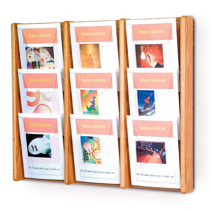 9 POCKET SLANTED MAGAZINE WALL RACK – Braeside Displays