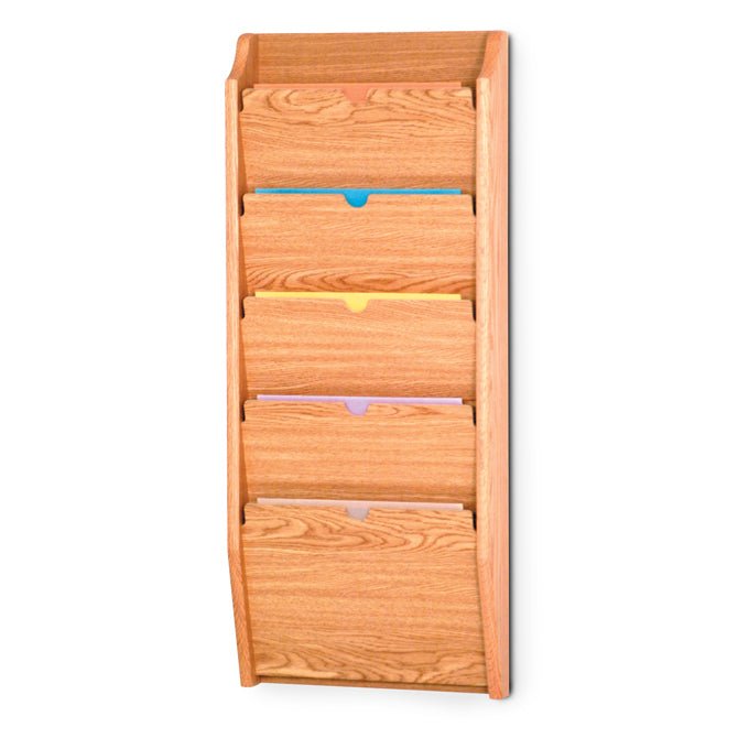 5 POCKET HIPAA COMPLIANT WOODEN WALL MOUNT FILE AND CHART HOLDER ...